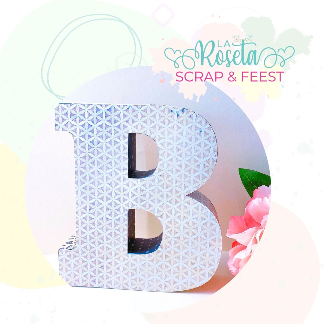 B LETRA 3D Studio Archives, Scanncut, SVG cricut 24cm - Etsy