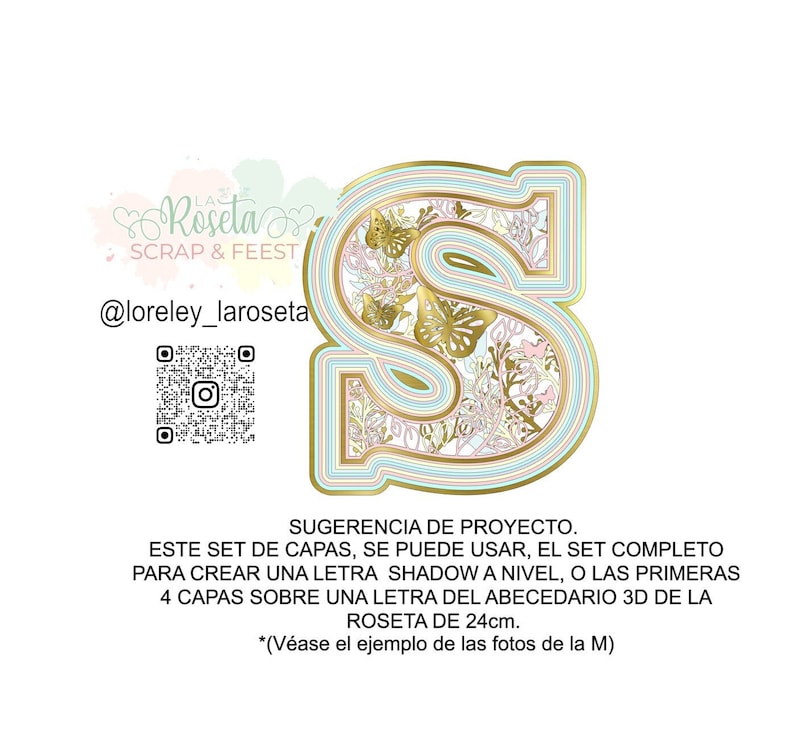 LETRA S SHADOW a niveles: Archivo digital Svg para cricut, Studio ...