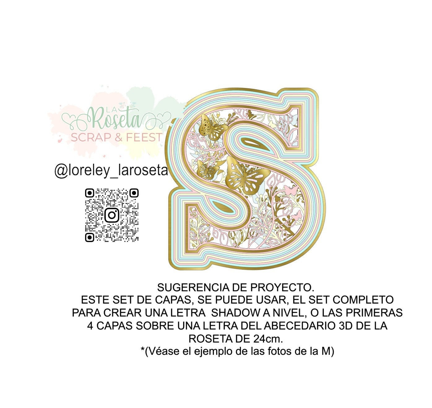 LETTER S SHADOW Tiered: Svg Digital File for Cricut, Studio, Scanncut ...