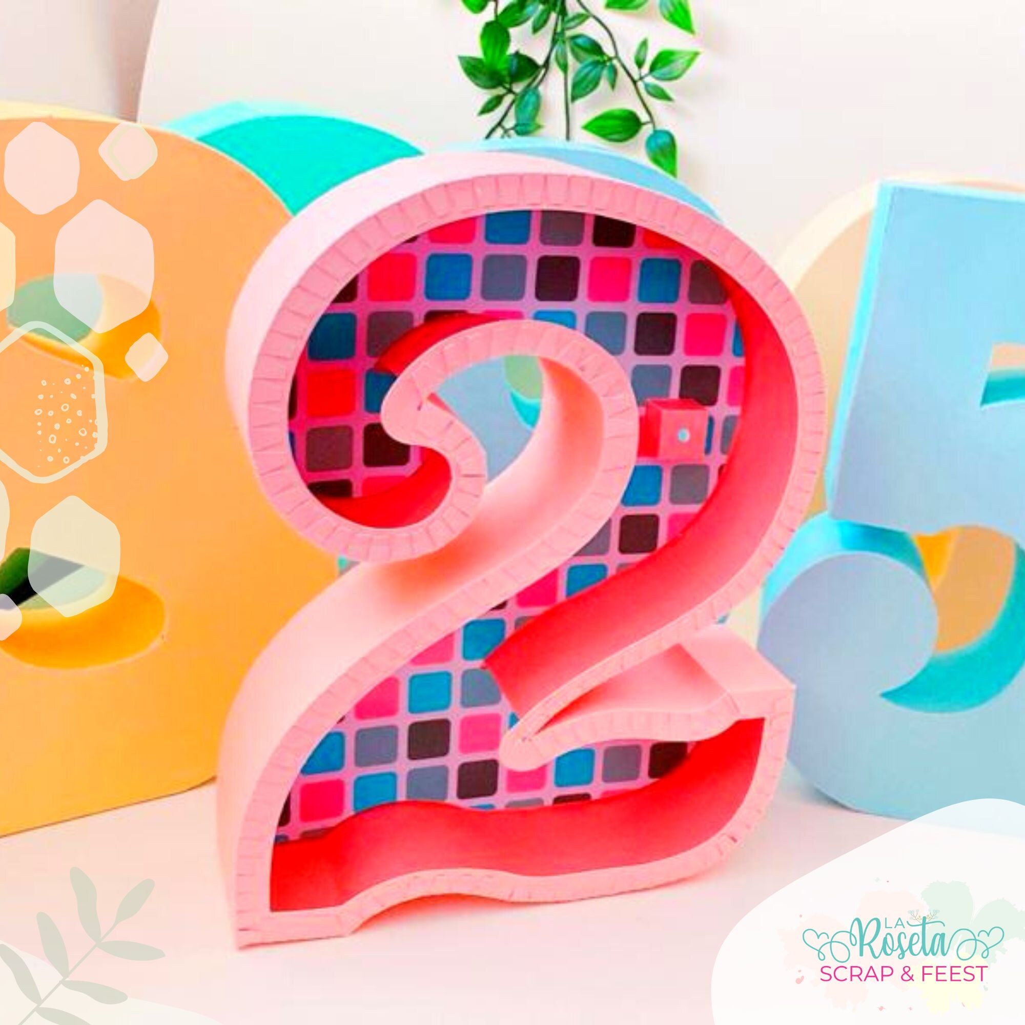 3D NUMBER 3D Numbers SVG Studio Cwprj for Scanncut 24cm 3d Numbers Maxi ...