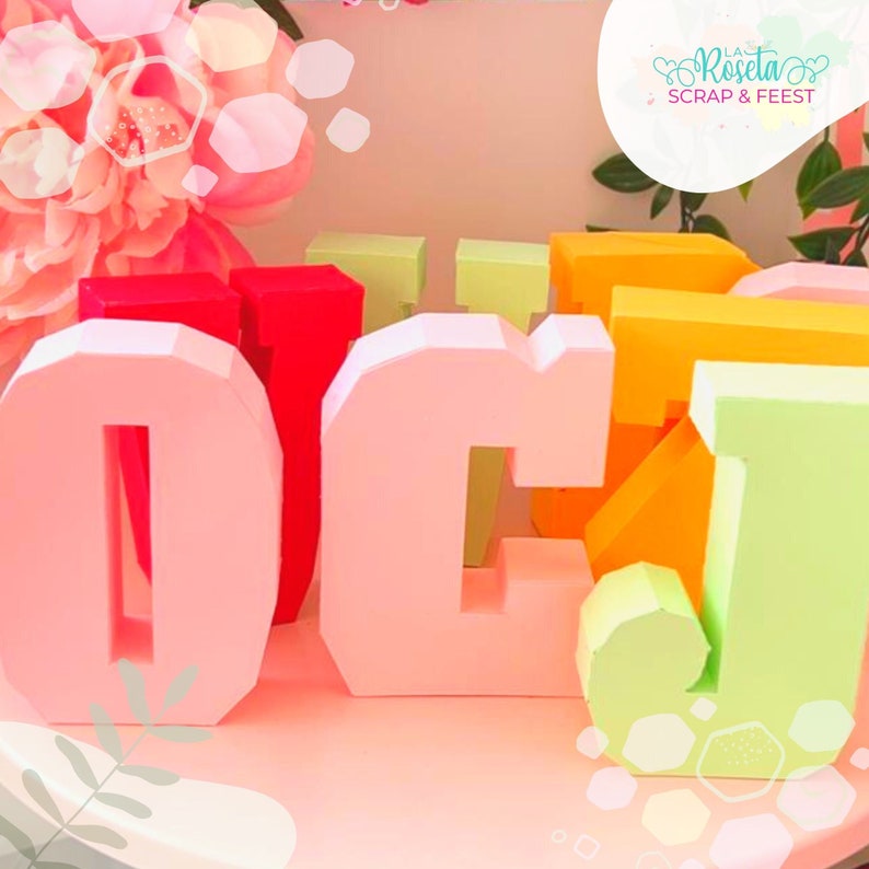 3D Letter, Alphabet 3D Letters Straight Cuts, Size 27cm (can Be Resized ...