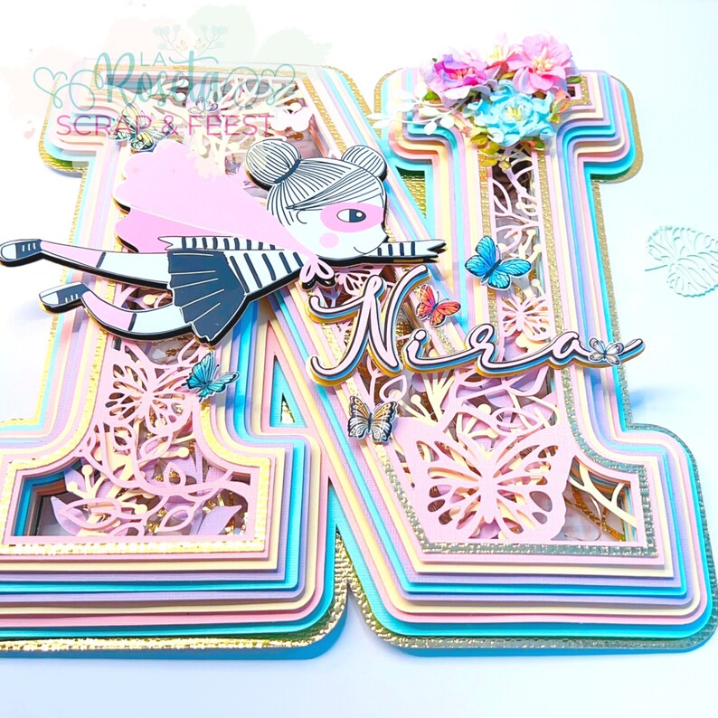 LETTER N SHADOW Tiered: Svg Digital File for Cricut, Studio, Scanncut ...