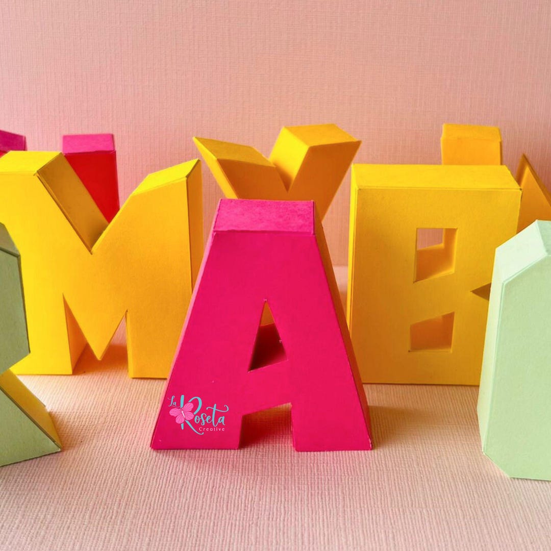 3D Letter, Straight 3D Letters SVG Files, Studio, Brother Scanncut ...