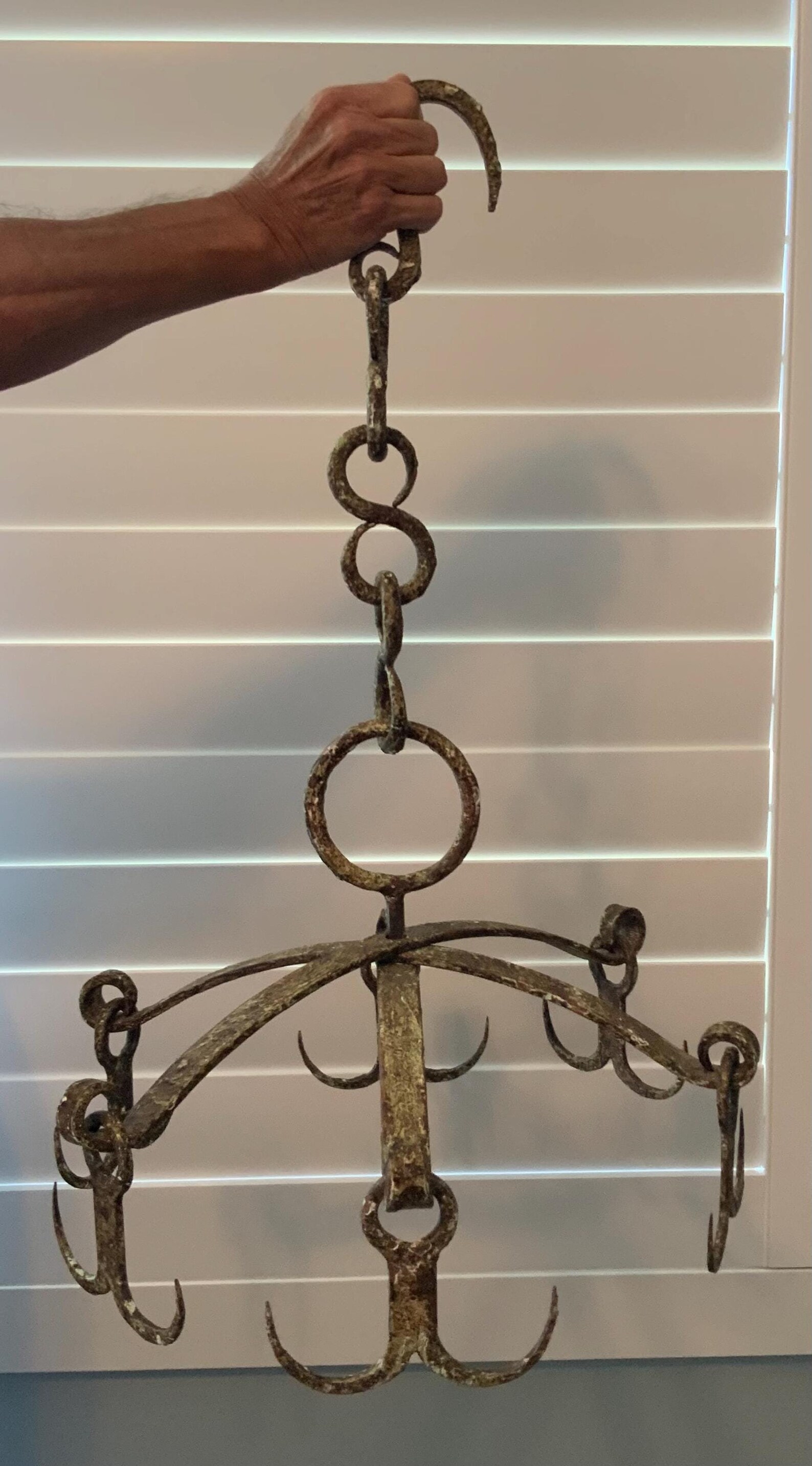 ANTIQUE 18th/19th Century * RARE * French Country Wrought Iron Butcher ...