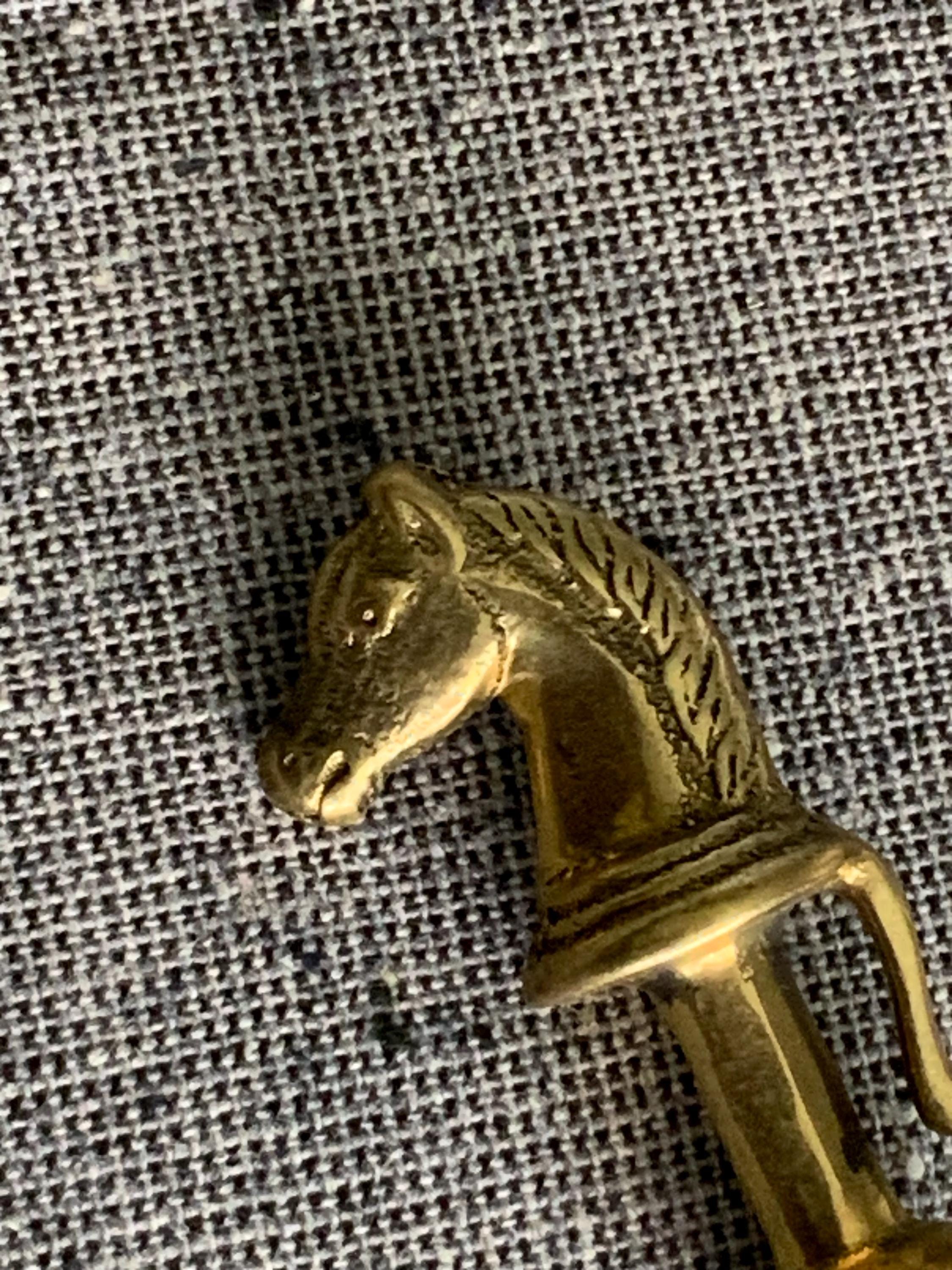 Antique/early 1900’s * Brass Horse Head Bearing Rein Hook Terrets * Set ...