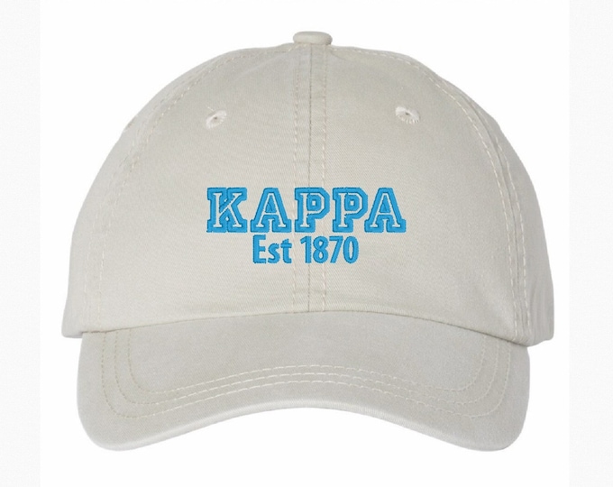 Kappa Kappa Gamma Greek Only Sorority Baseball Cap Custom Color Hat and ...