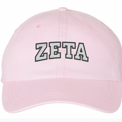 Zeta Tau Alpha Stacked Baseball Hat Embroidered Baseball Cap | Etsy