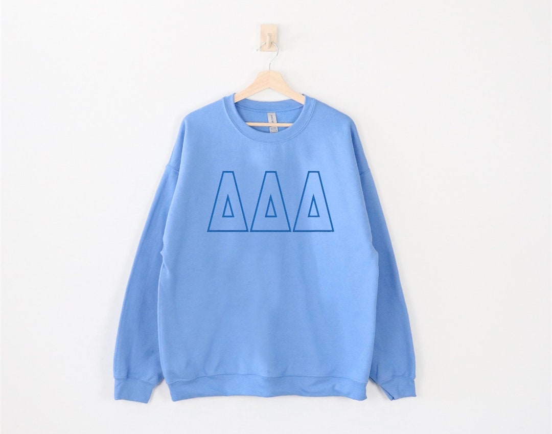 Delta Delta Delta Sorority Letter Outline / Custom Color Greek ...