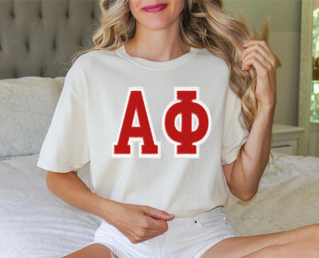 Alpha Phi Sorority Applique Chapter Shirt / Custom Color Greek ...