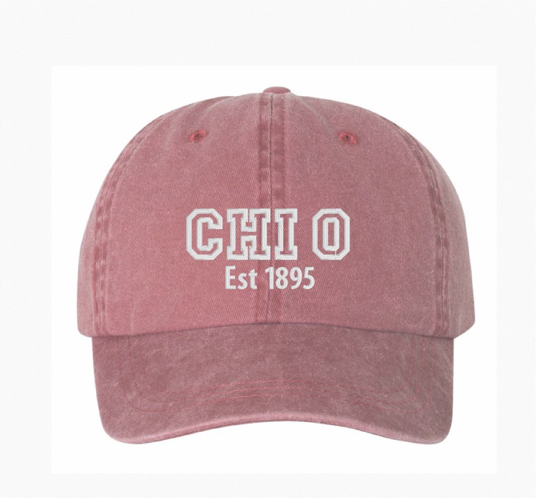 Chi Omega Sorority Baseball Hat / Custom Color Greek Embroidered Cap ...