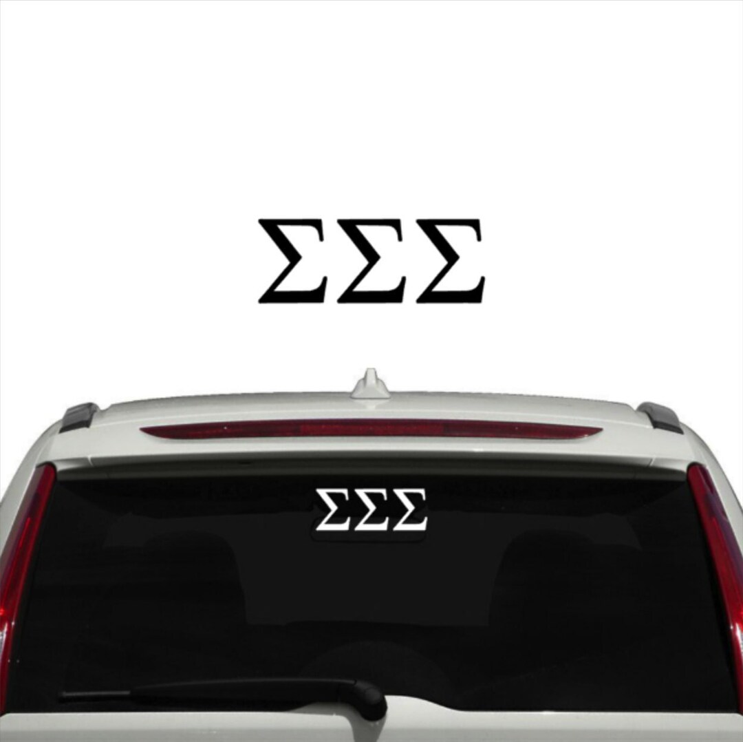 Sigma Sigma Sigma Sorority Car Decal / Custom Color Greek Laptop ...
