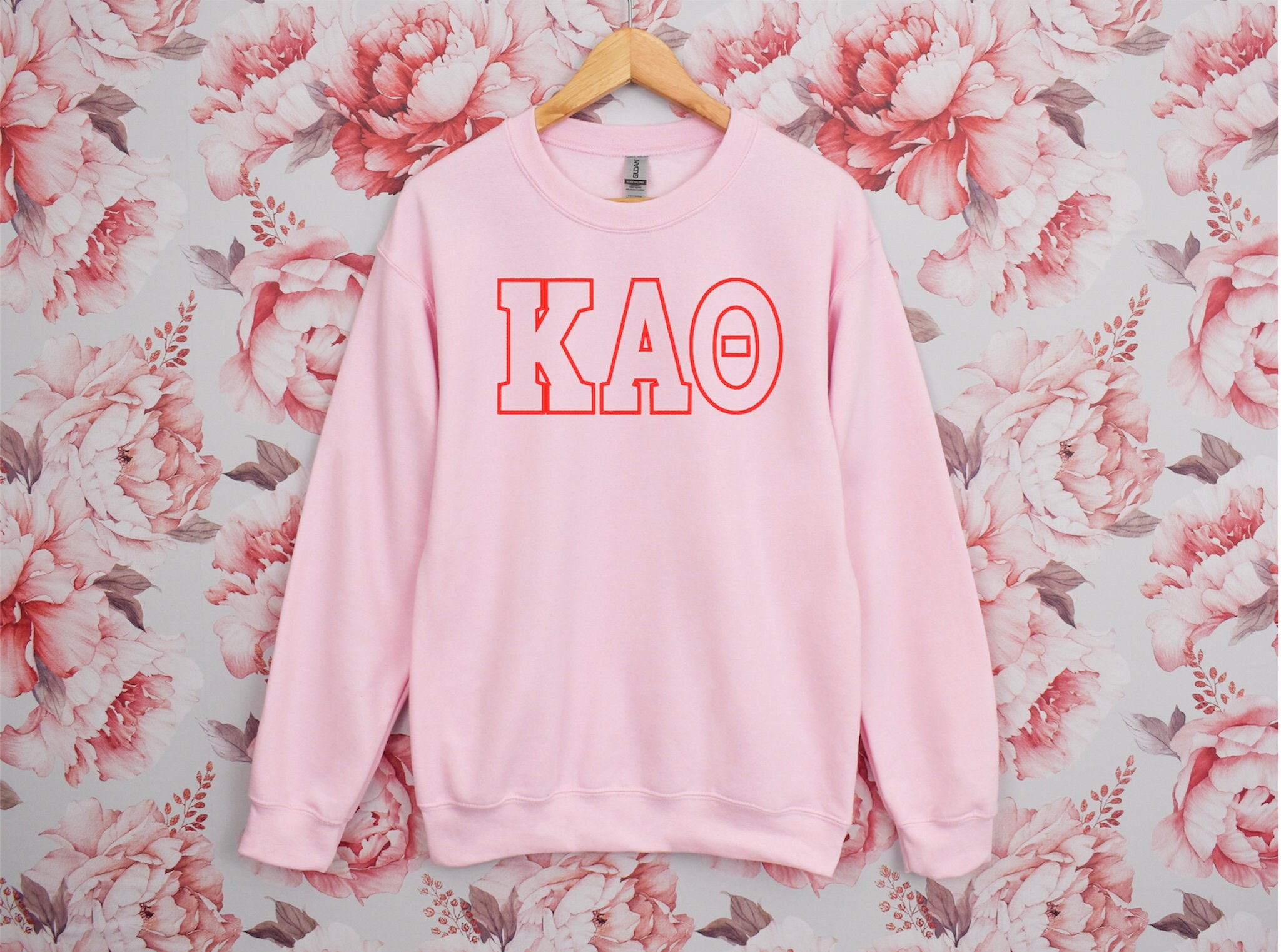 Kappa Alpha Theta Sorority Letter Outline / Custom Color Greek ...