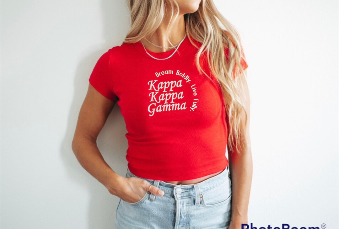 Kappa Kappa Gamma Sorority Motto Chapter Crop Top / Custom Color Greek ...