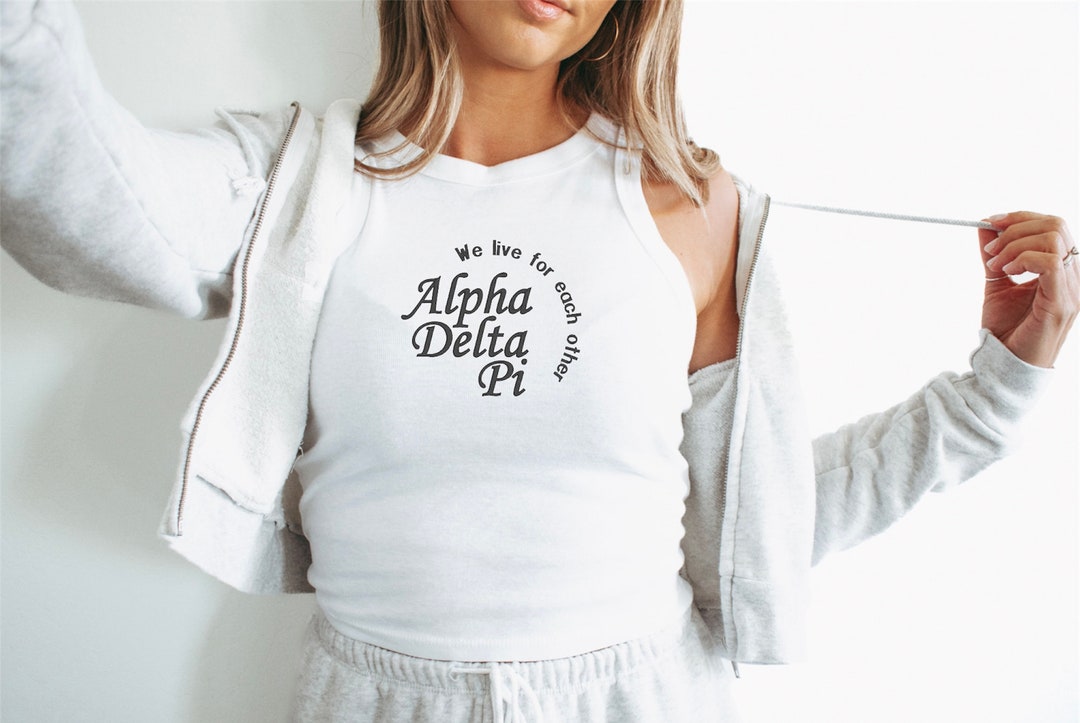 Alpha Delta Pi Sorority Motto Chapter Tank Top / Custom Color Greek ...