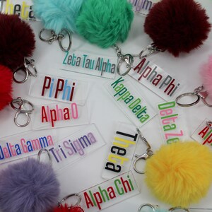 Gamma Phi Beta Sorority Keychain / GPHI Custom Color Greek Key Chain ...