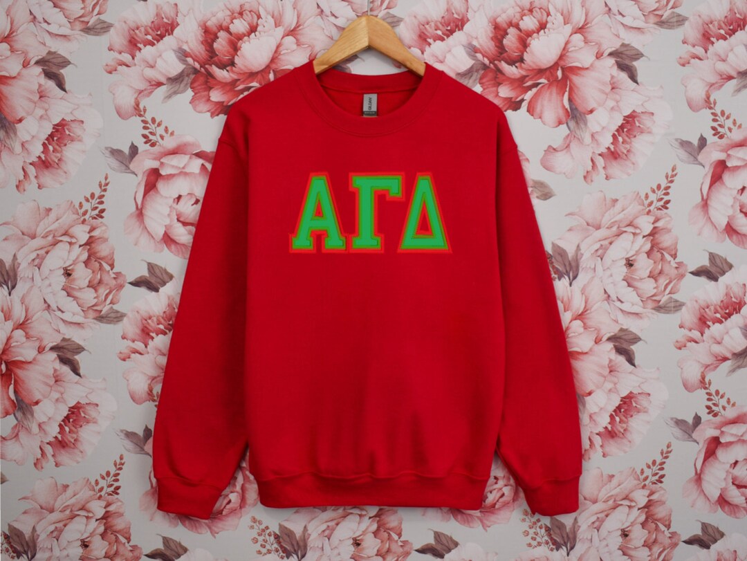Alpha Gamma Delta Sorority Applique Crewneck / Custom Color Greek ...