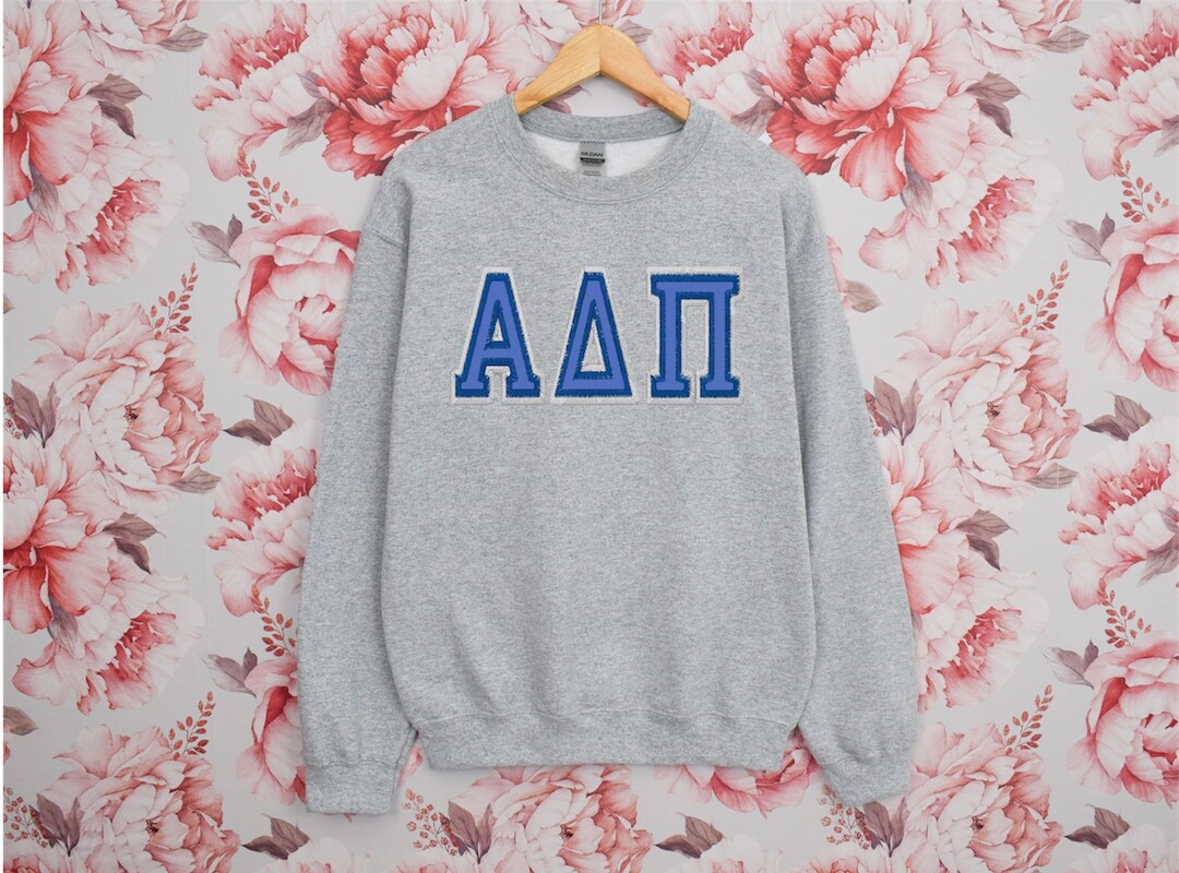 Alpha Delta Pi Sorority Applique Crewneck / Custom Color Greek ...