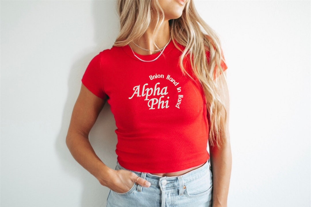 Alpha Phi Sorority Motto Chapter Crop Top / Custom Color Greek ...