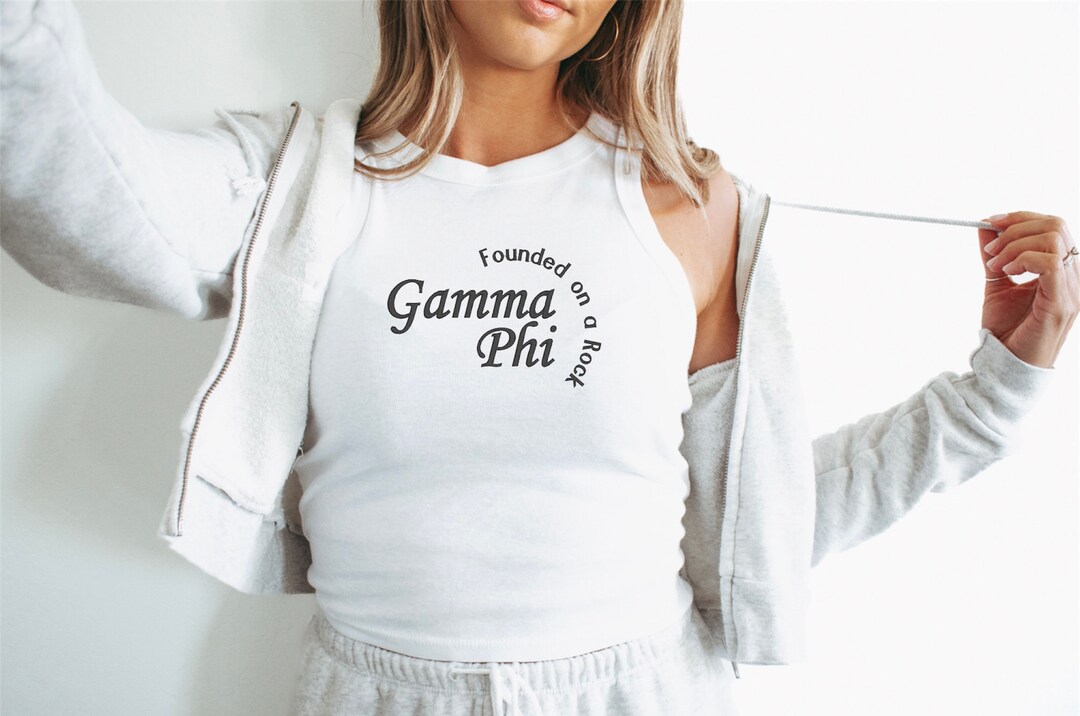 Gamma Phi Beta Sorority Motto Chapter Tank Top / Custom Color Greek ...