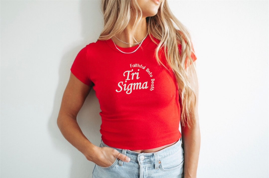 Sigma Sigma Sigma Sorority Motto Chapter Crop Top / Custom Color Greek ...