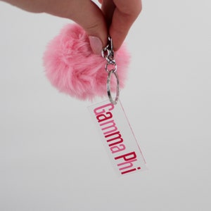 Gamma Phi Beta Sorority Keychain / GPHI Custom Color Greek Key Chain ...