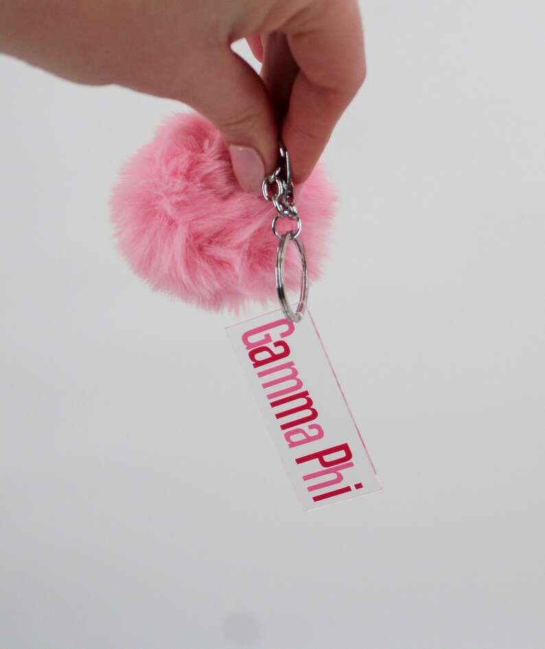Gamma Phi Beta Sorority Keychain / GPHI Custom Color Greek Key Chain ...