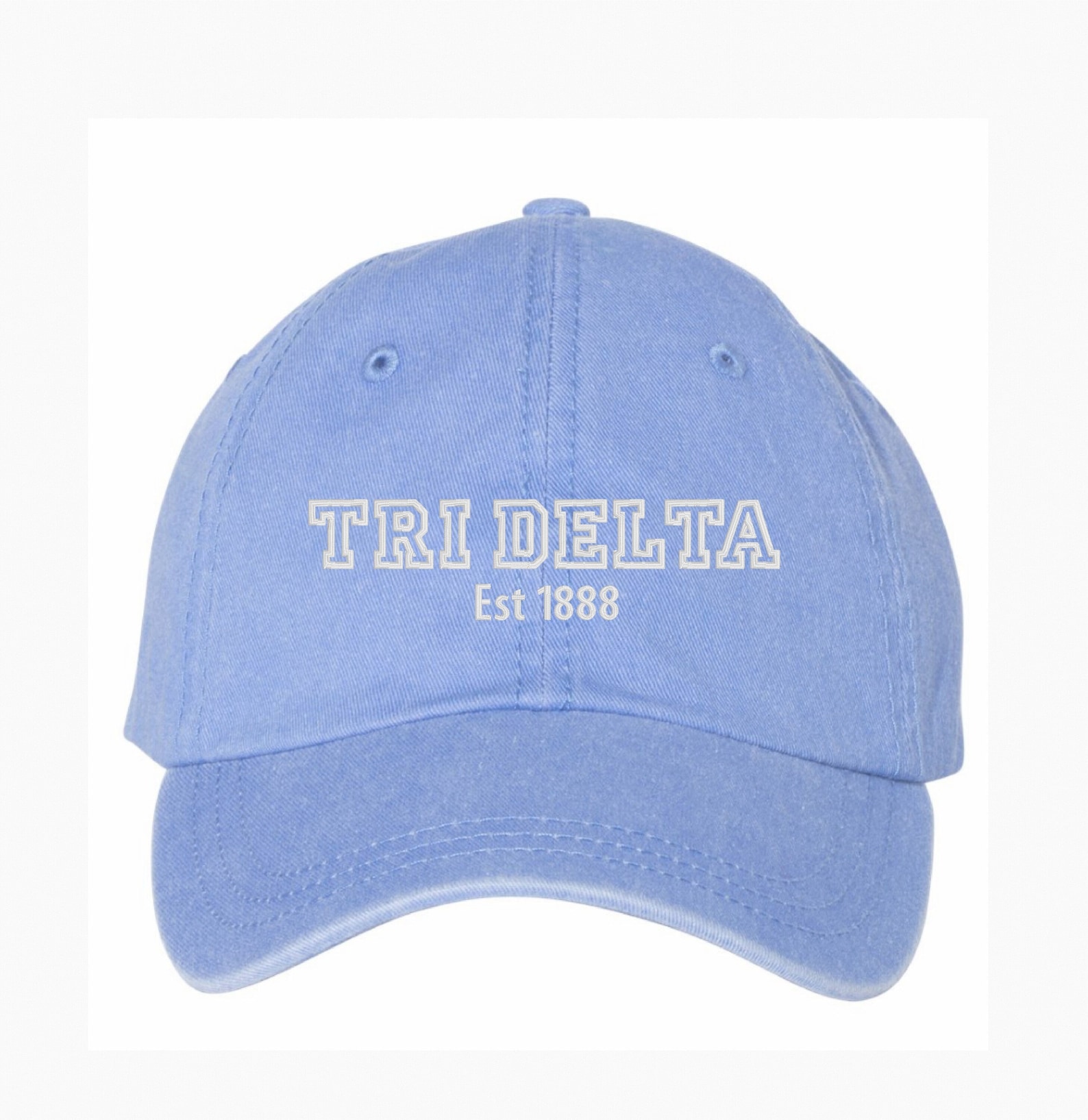 Delta Delta Delta Sorority Baseball Hat / Custom Color Greek | Etsy