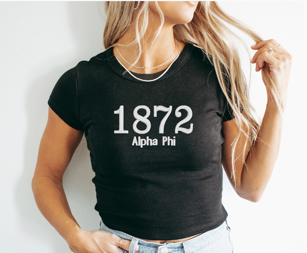 Alpha Phi Sorority Year Chapter Crop Top / Custom Color Greek ...