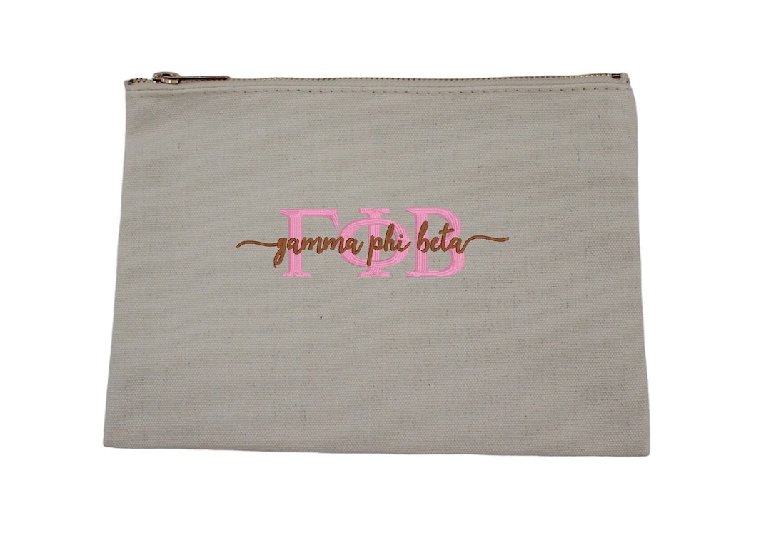 Gamma Phi Beta Sorority Canvas Cosmetic / Toiletry Bag / GPHI Greek ...