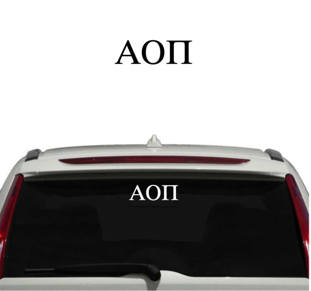 Alpha Omicron Pi Sorority Car Decal / Custom Color Greek Laptop Sticker ...