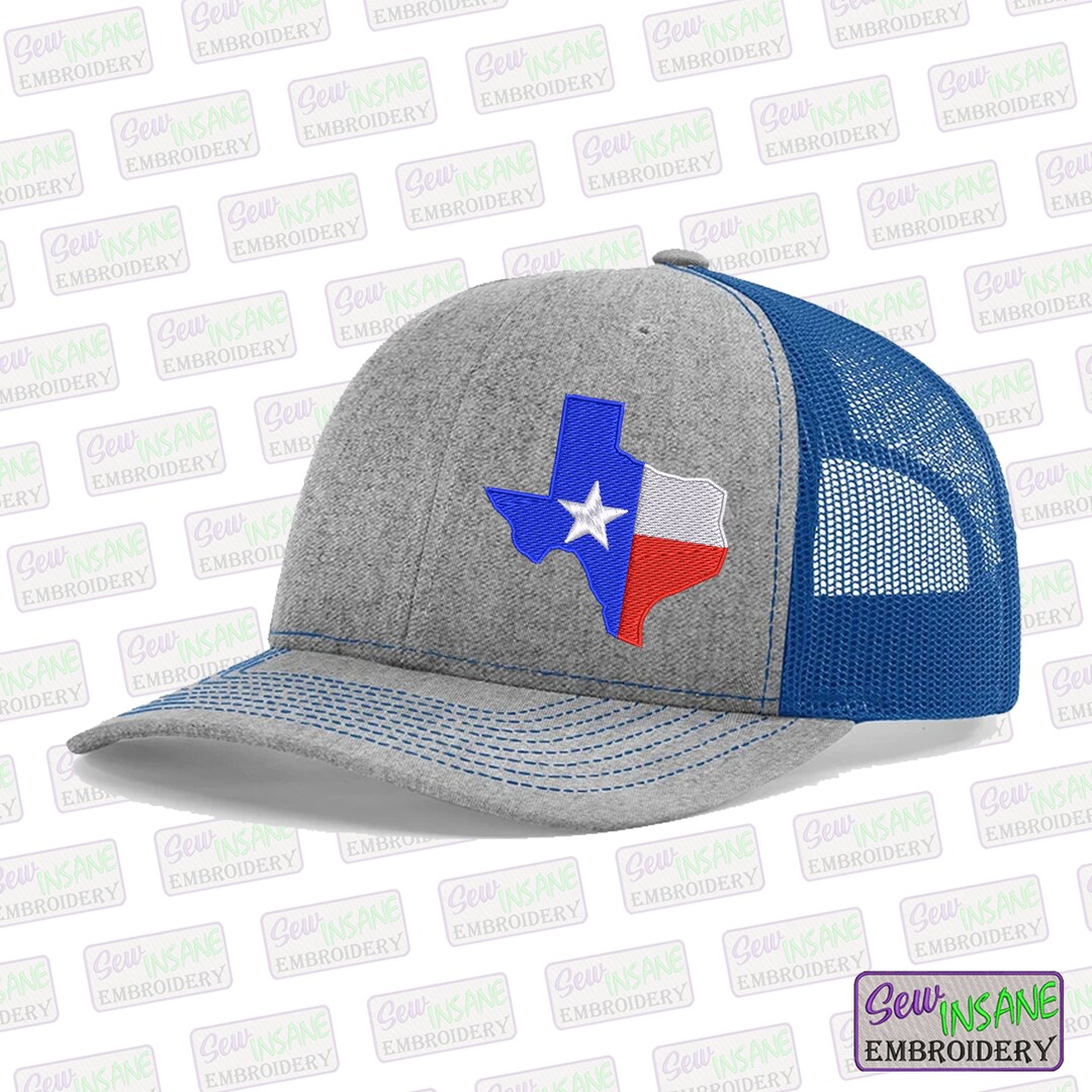 Texas Flag Embroidered Trucker Hat | Richardson 112 Snapback Hat - Etsy