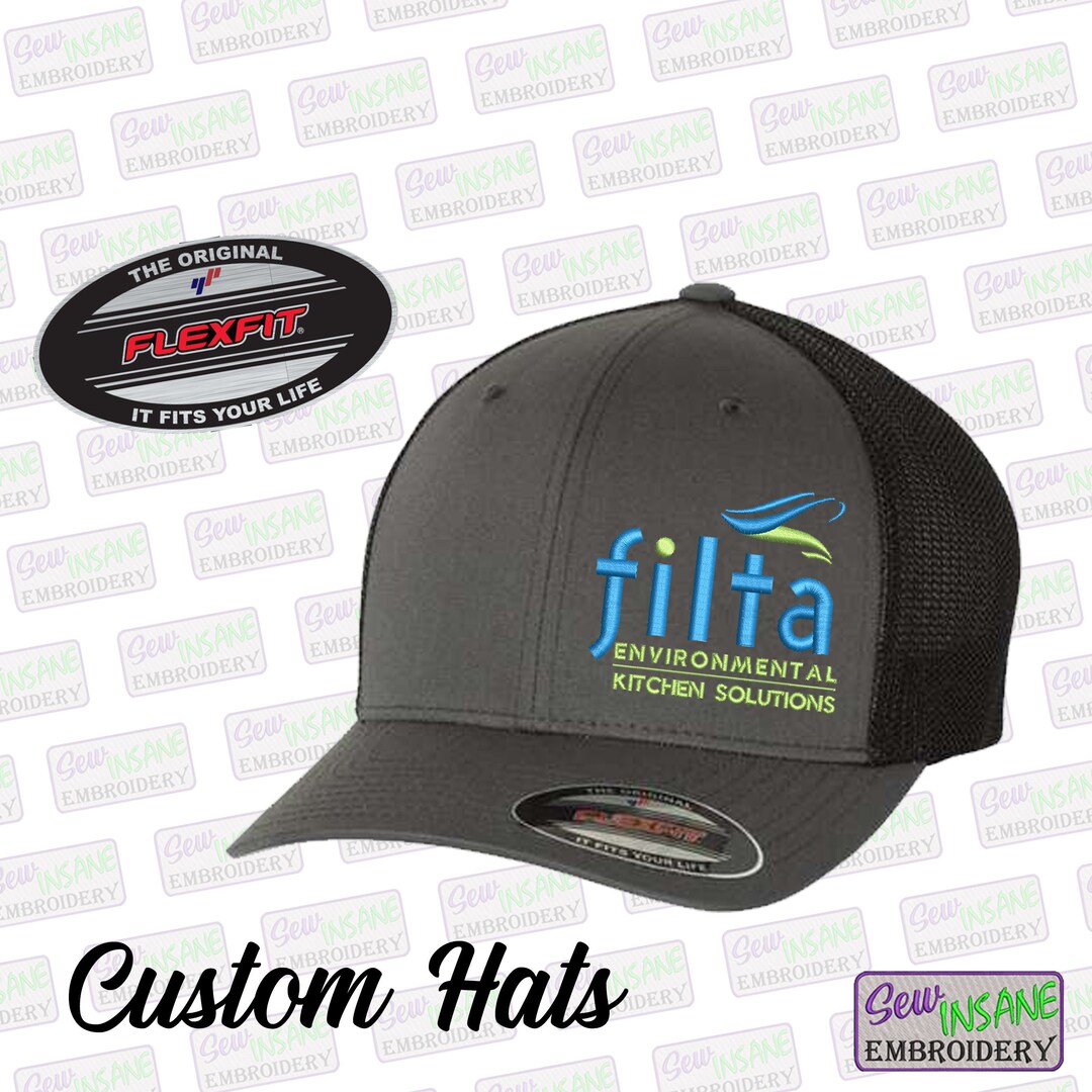 Flexfit Custom Embroidered Hats Create Your Own Cap Mesh - Etsy