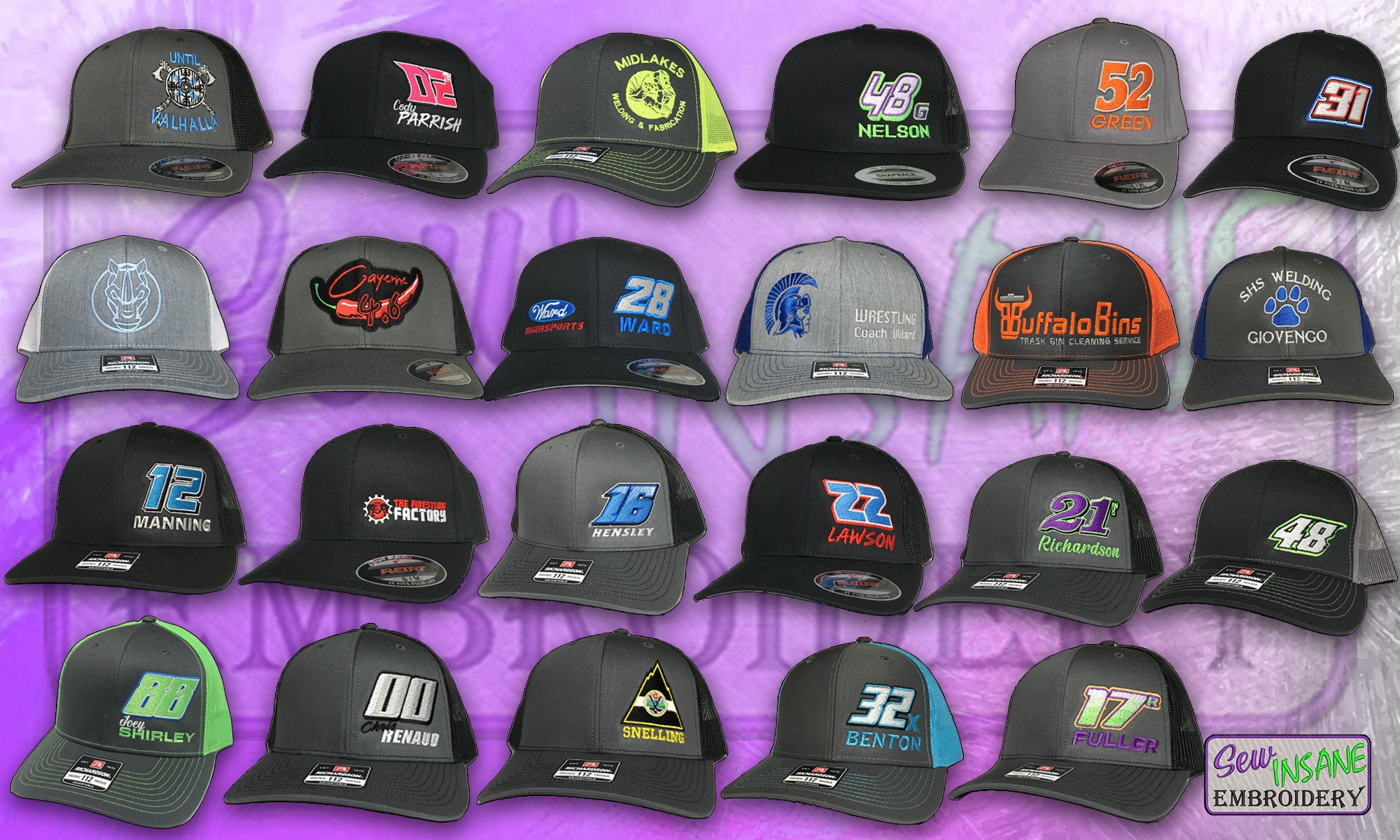 YOUTH Richardson 112 Custom Embroidered Hats Create Your Own - Etsy