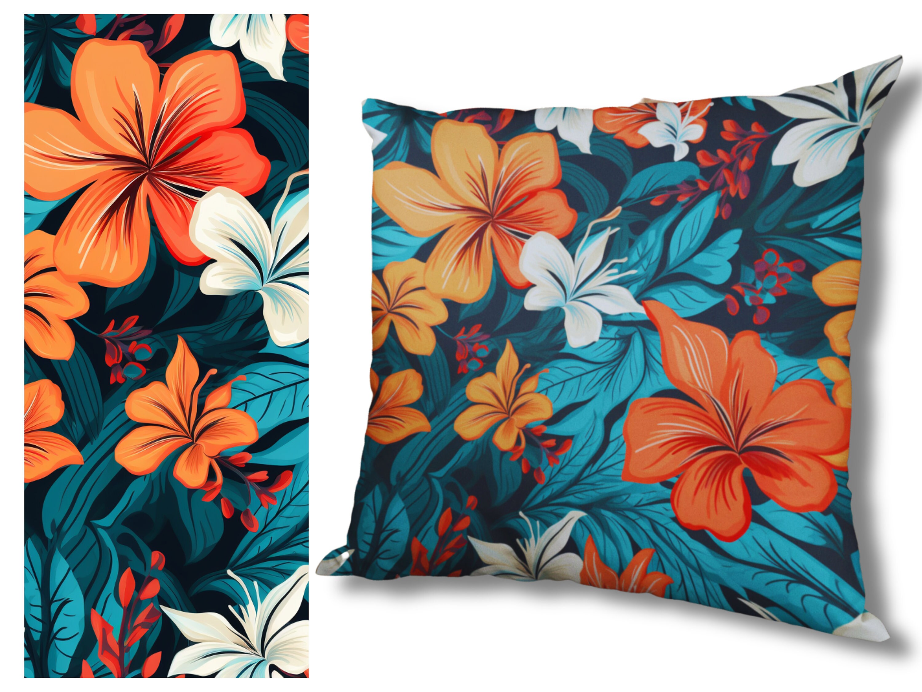 Tropical Floral Seamless Patterns Ideal for - Etsy