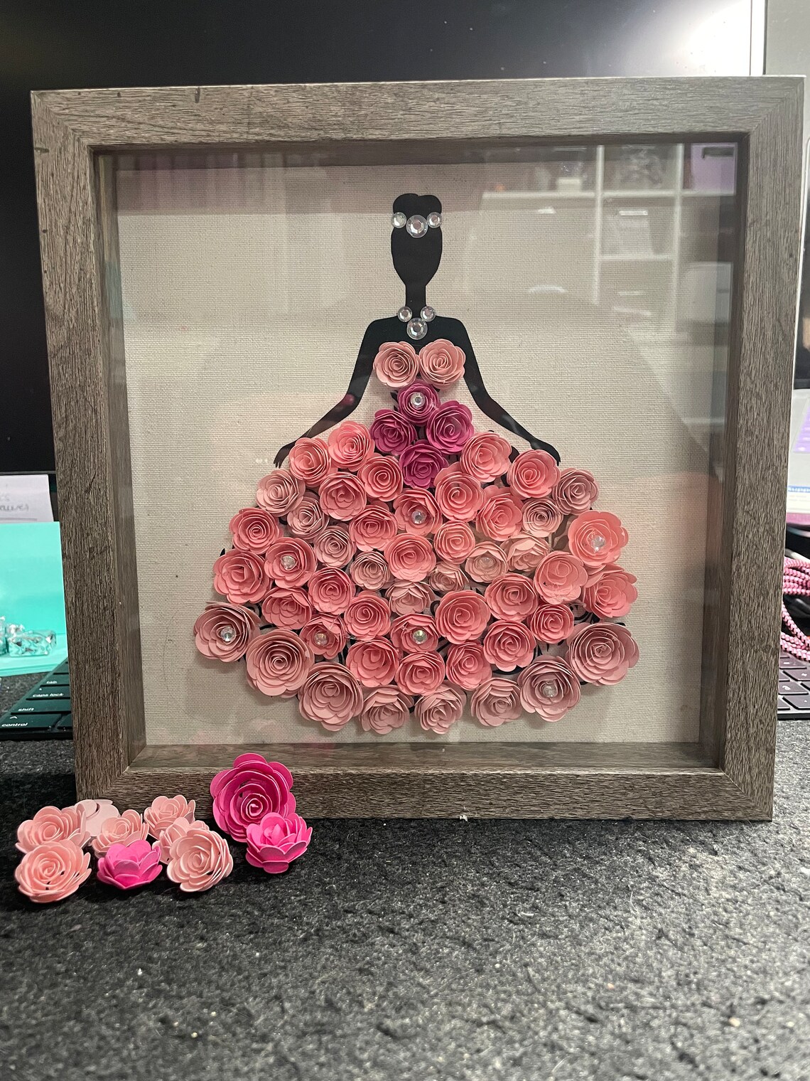 Made to Order Floral Princess Shadow Box - Etsy