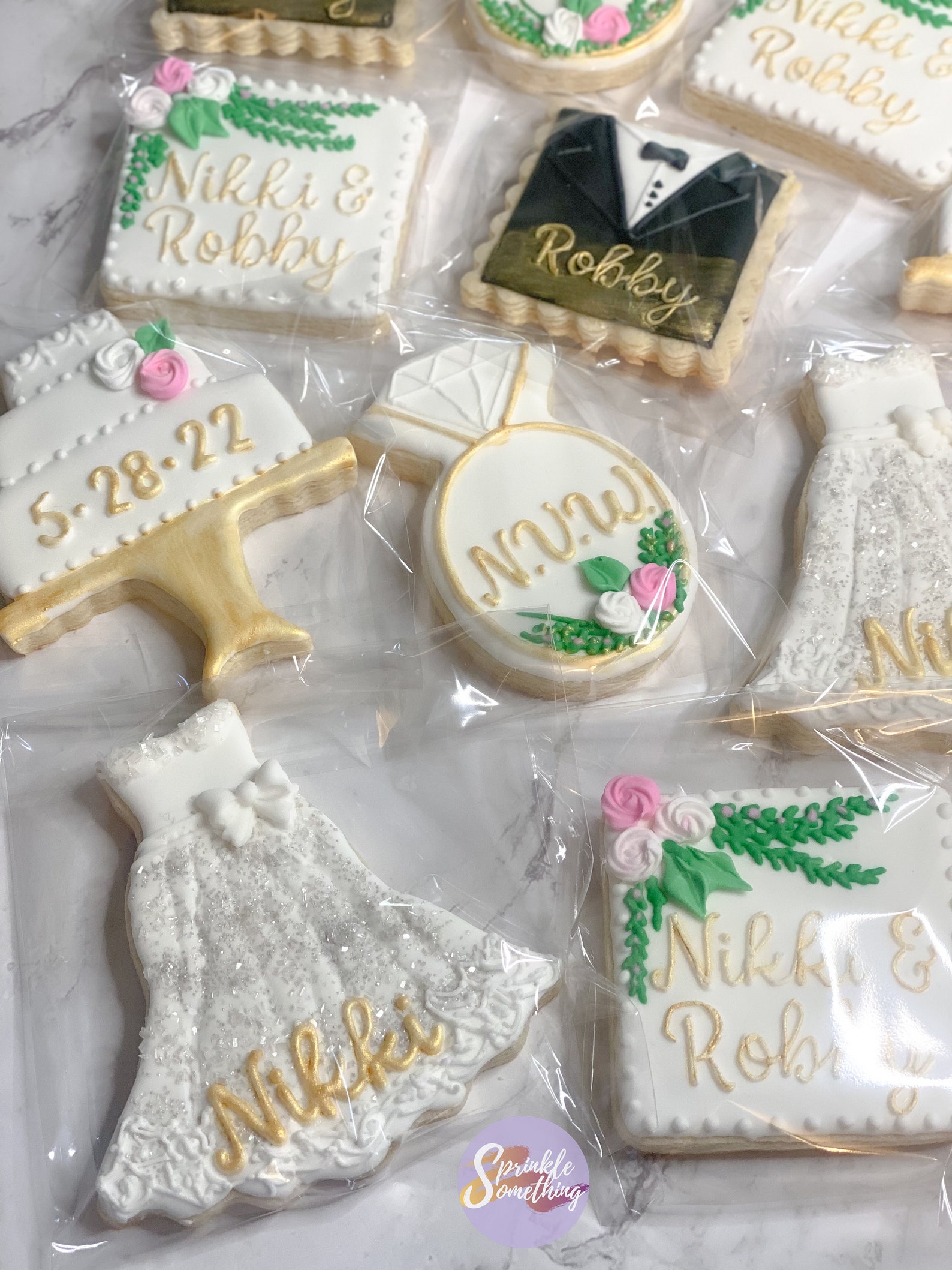 Wedding Royal Icing Sugar Cookie Set Wedding Dress Bridal | Etsy
