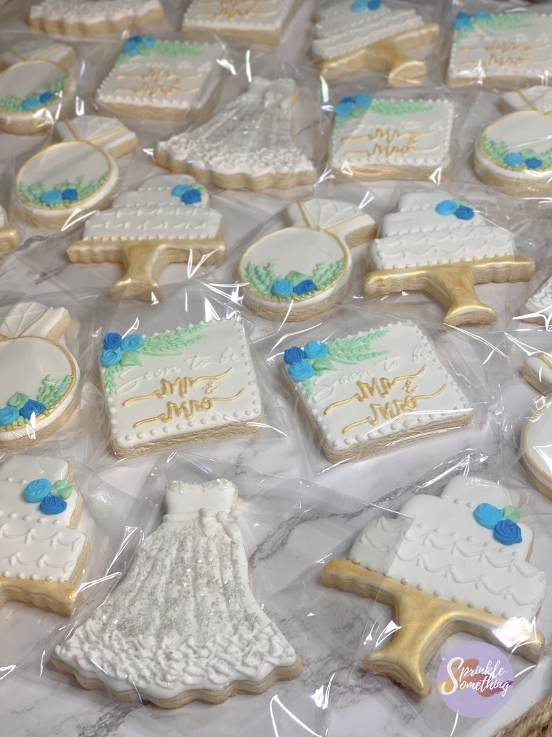 Wedding Royal Icing Sugar Cookie Set Wedding Dress Bridal | Etsy