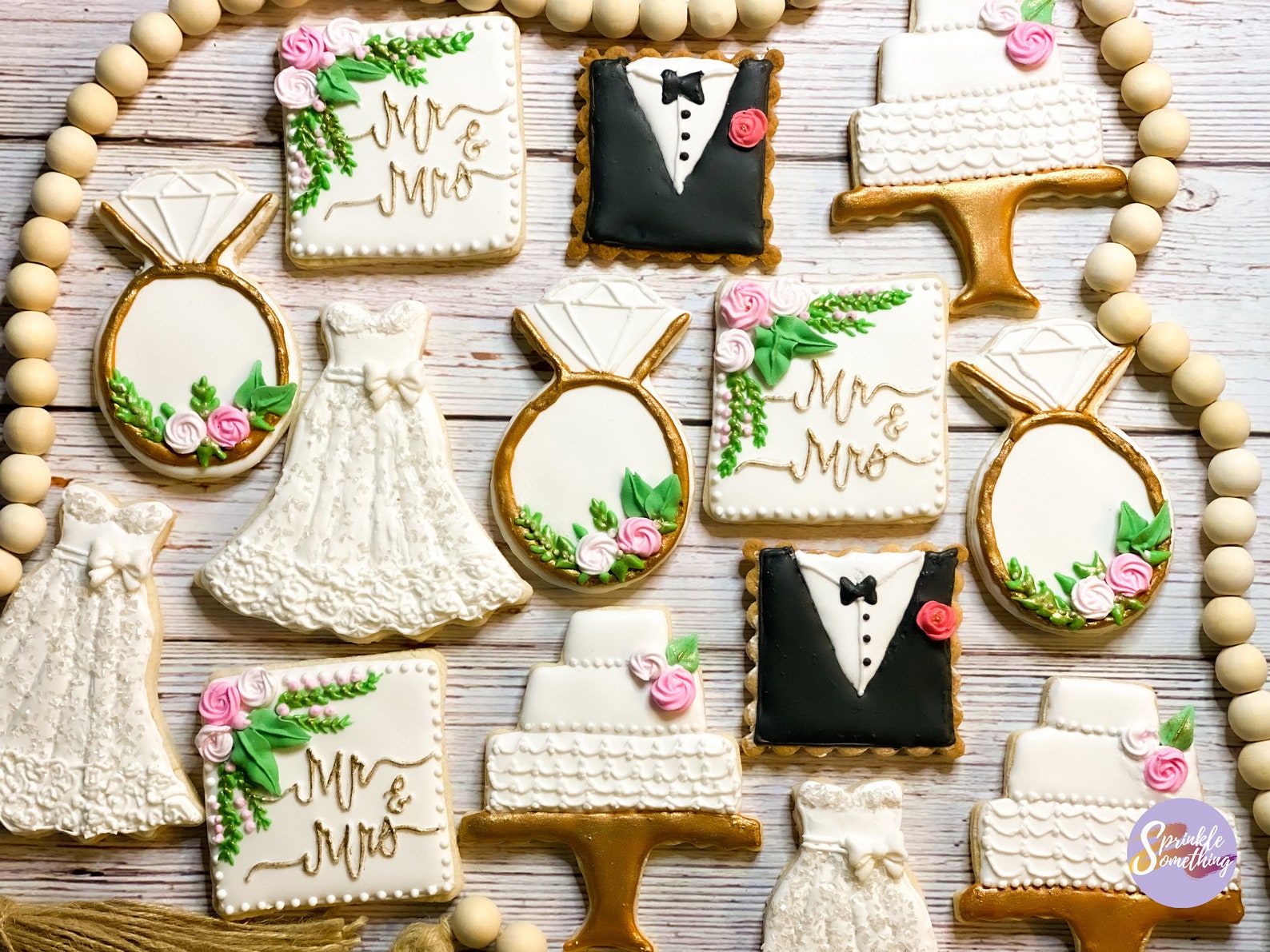 Wedding Royal Icing Sugar Cookie Set Wedding Dress Bridal - Etsy