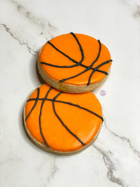 Basketball Royal Icing Sugar Cookies Sports NBA 12 Ct | Etsy