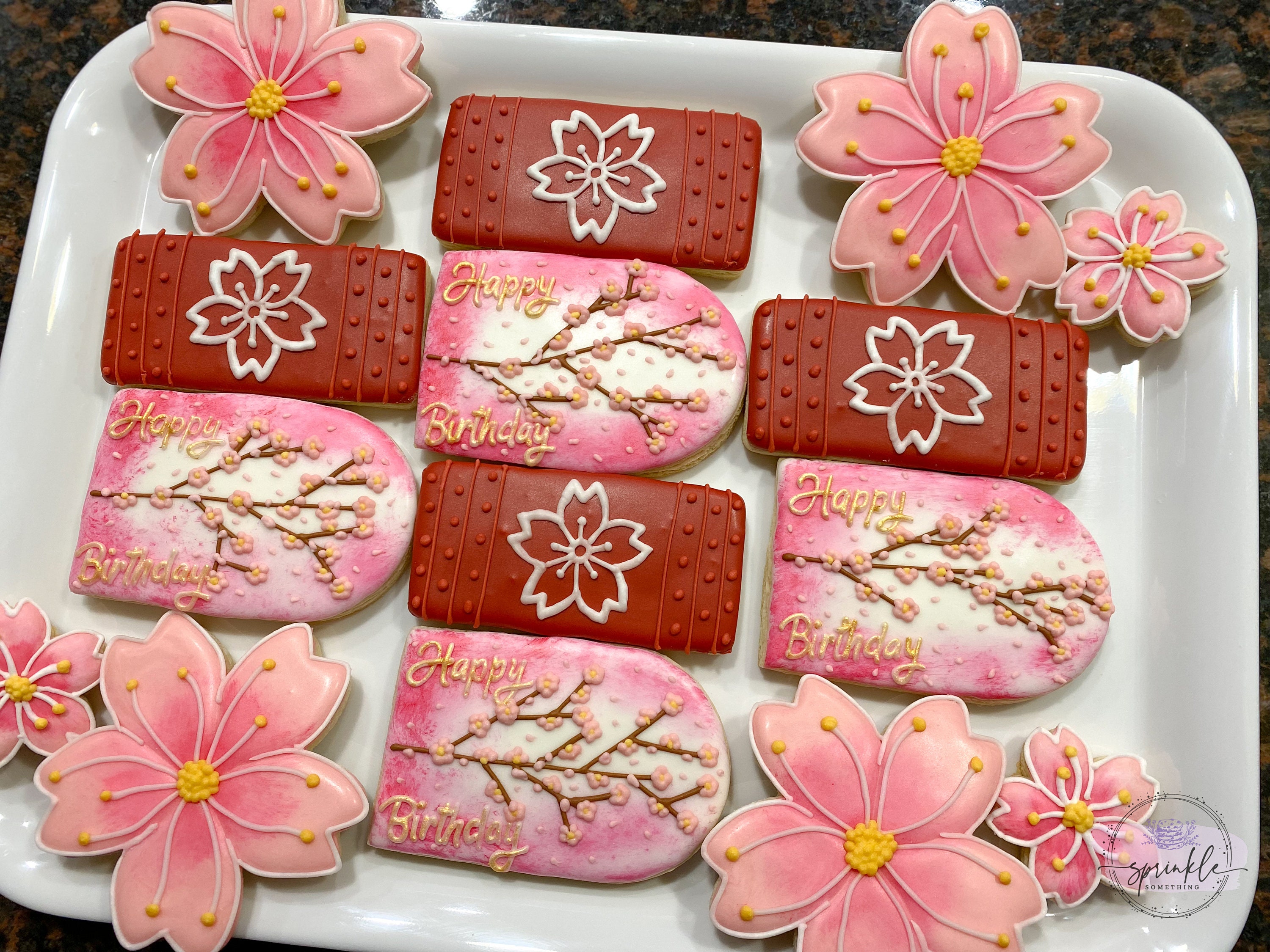 Cherry Blossom Royal Icing Sugar Cookies | Sakura Cookies | Flower ...