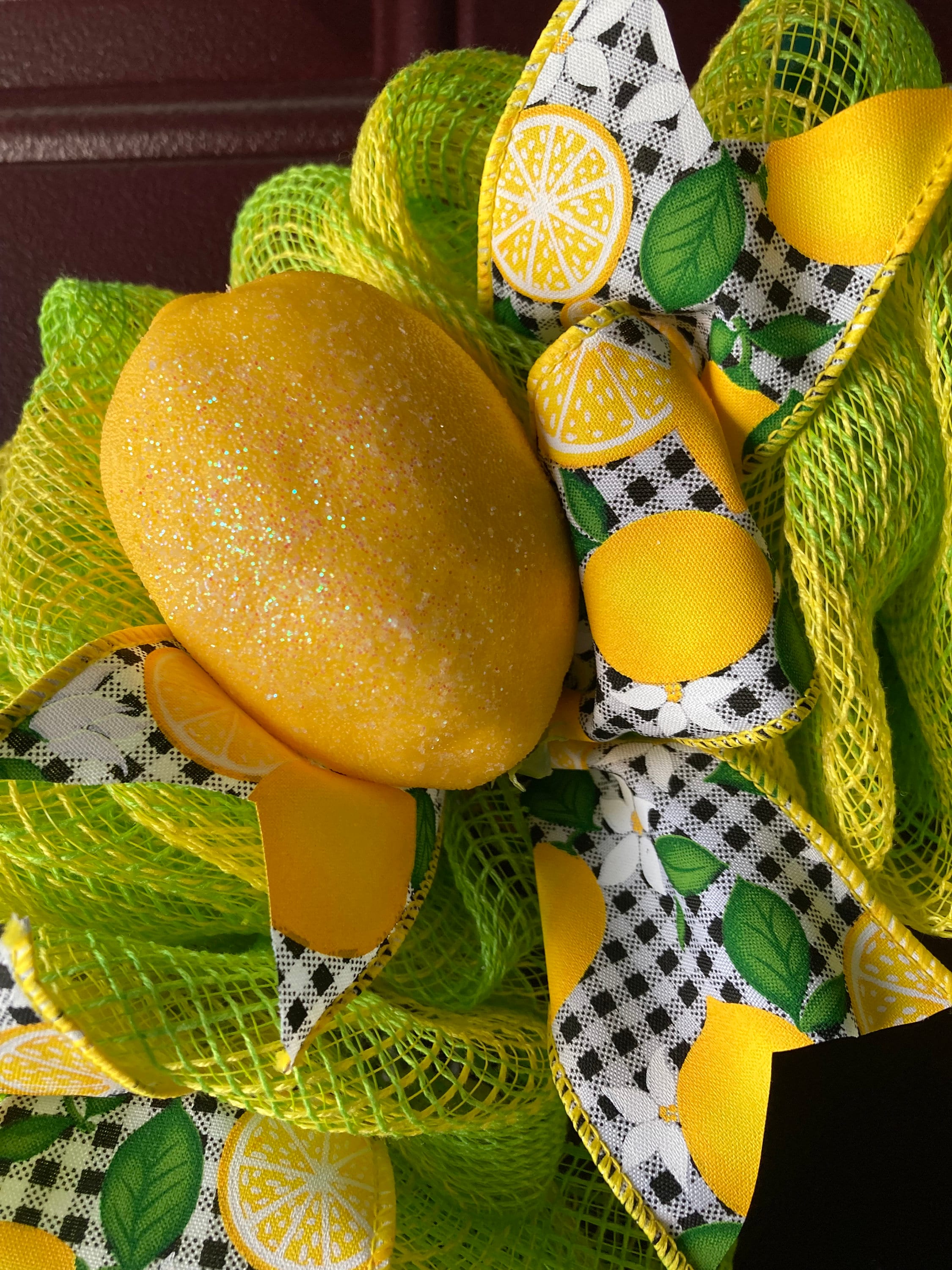 Lemon Ribbon Wreath - Etsy