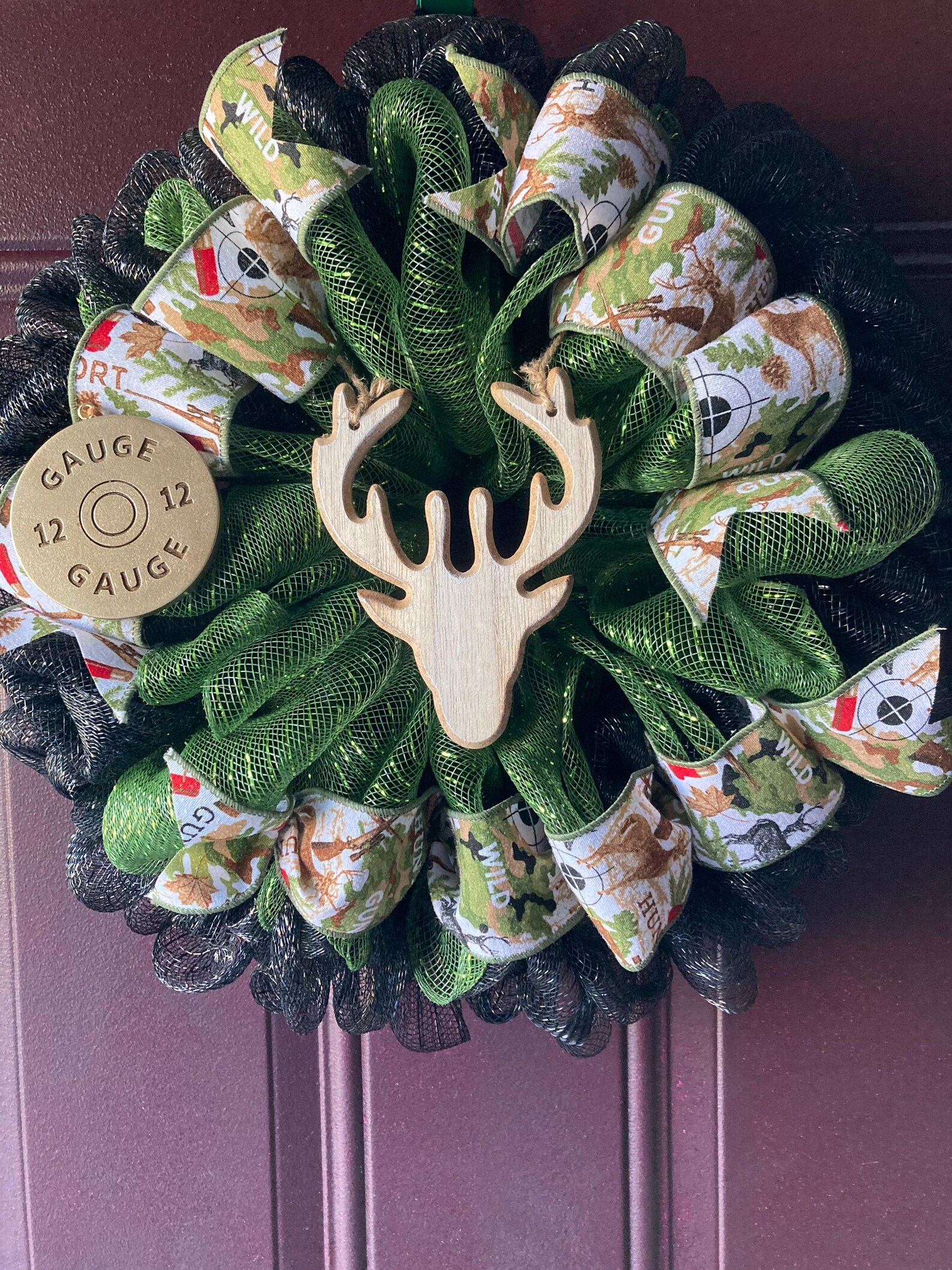 Hunters Mesh Ribbon Wreath - Etsy