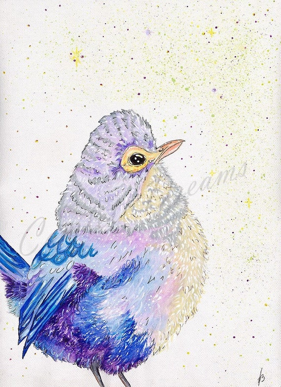 Baby Blue Bird Painting