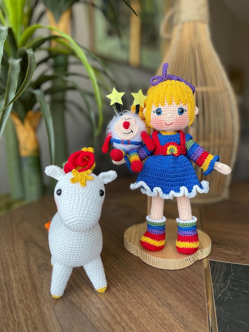 Crochet Rainbow Brite Doll With Twink & Starlite: Personalized ...