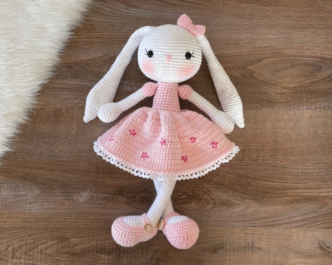 Crochet Bunny Rabbit Personalized Doll Personalized Baby Toys Crochet ...