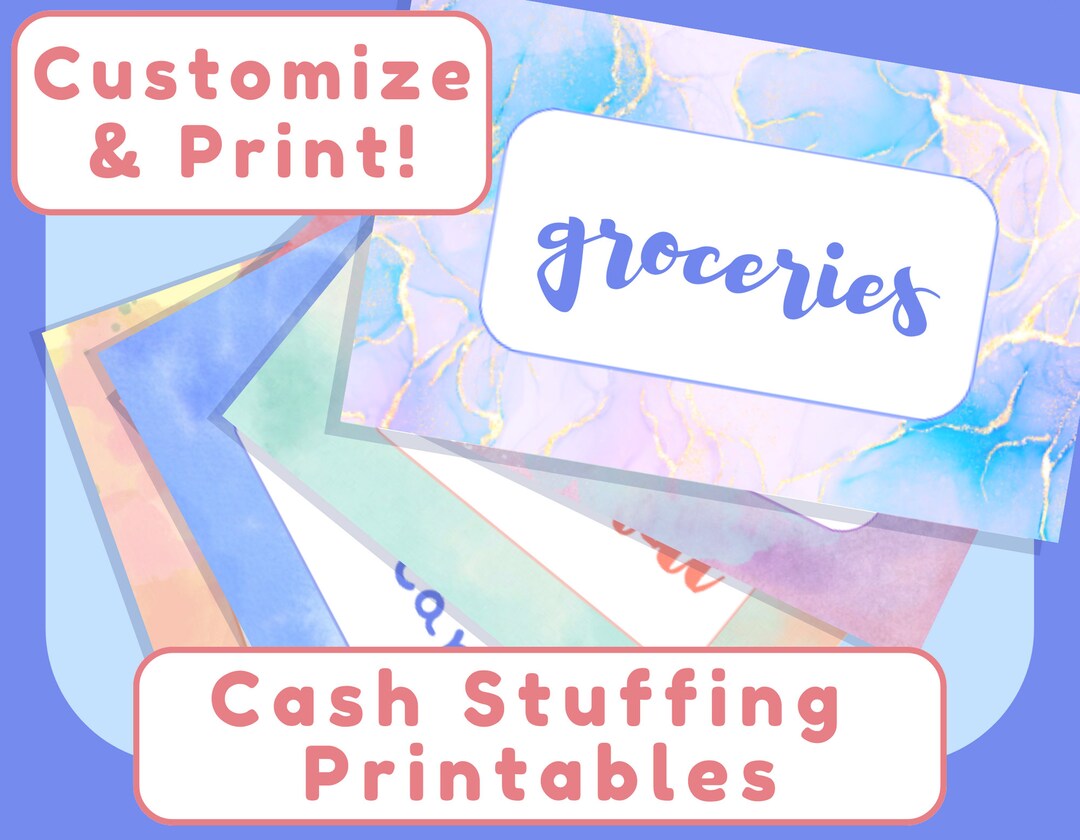 Buy Cash Stuffing Envelopes/cards Printables Watercolor Theme Online in ...