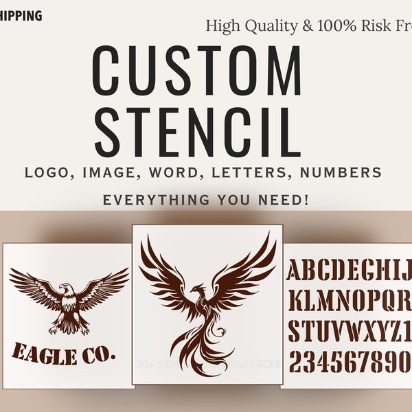 Custom Logo Stencil Large - Etsy