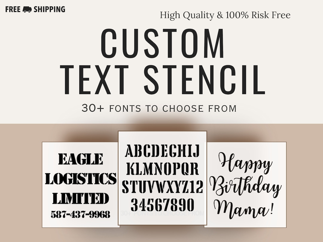 Custom Stencil Word Stencil Text Stencil Names Stencil Letter Stencil ...