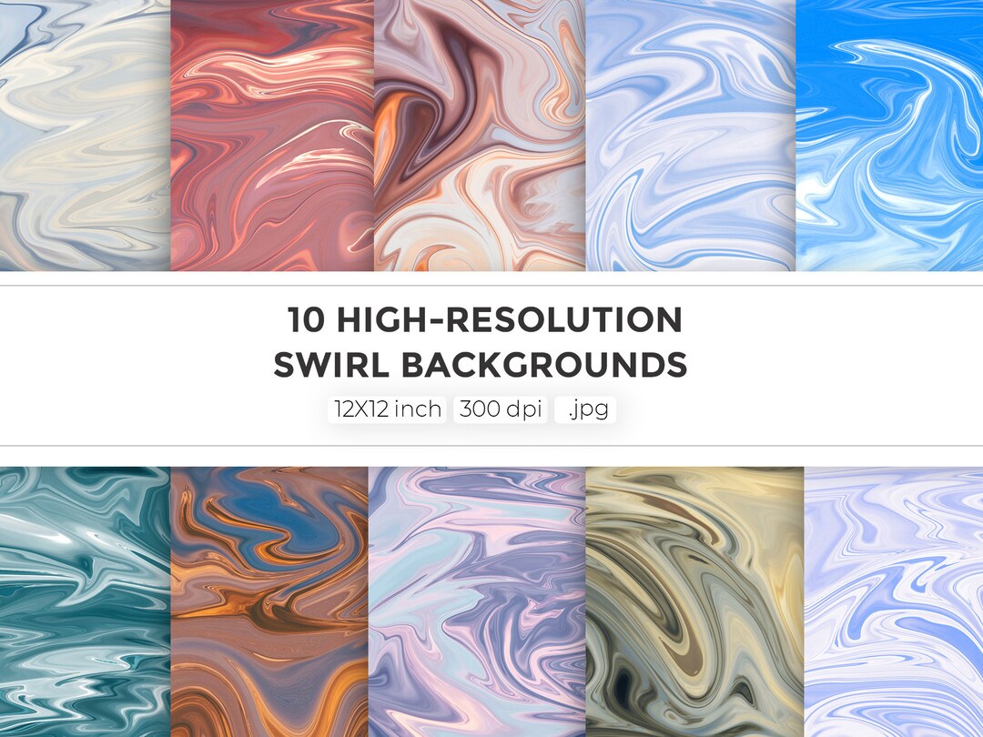 Wavy Swirl Backgrounds, Digital Paper, Wallpaper, Scrapbook Hippie ...