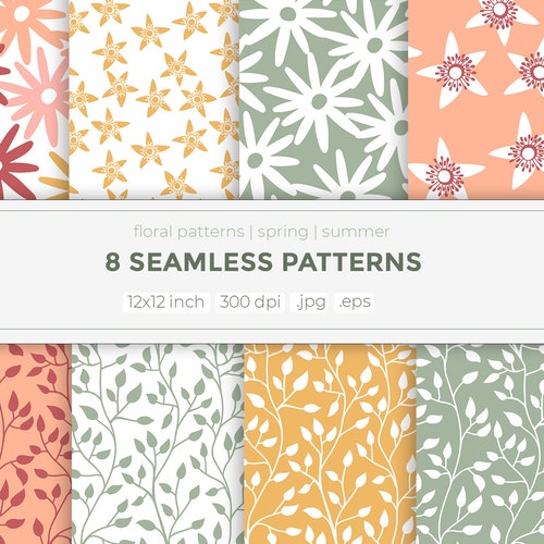 Black and White Digital Paper Seamless Vector Pattern - Etsy